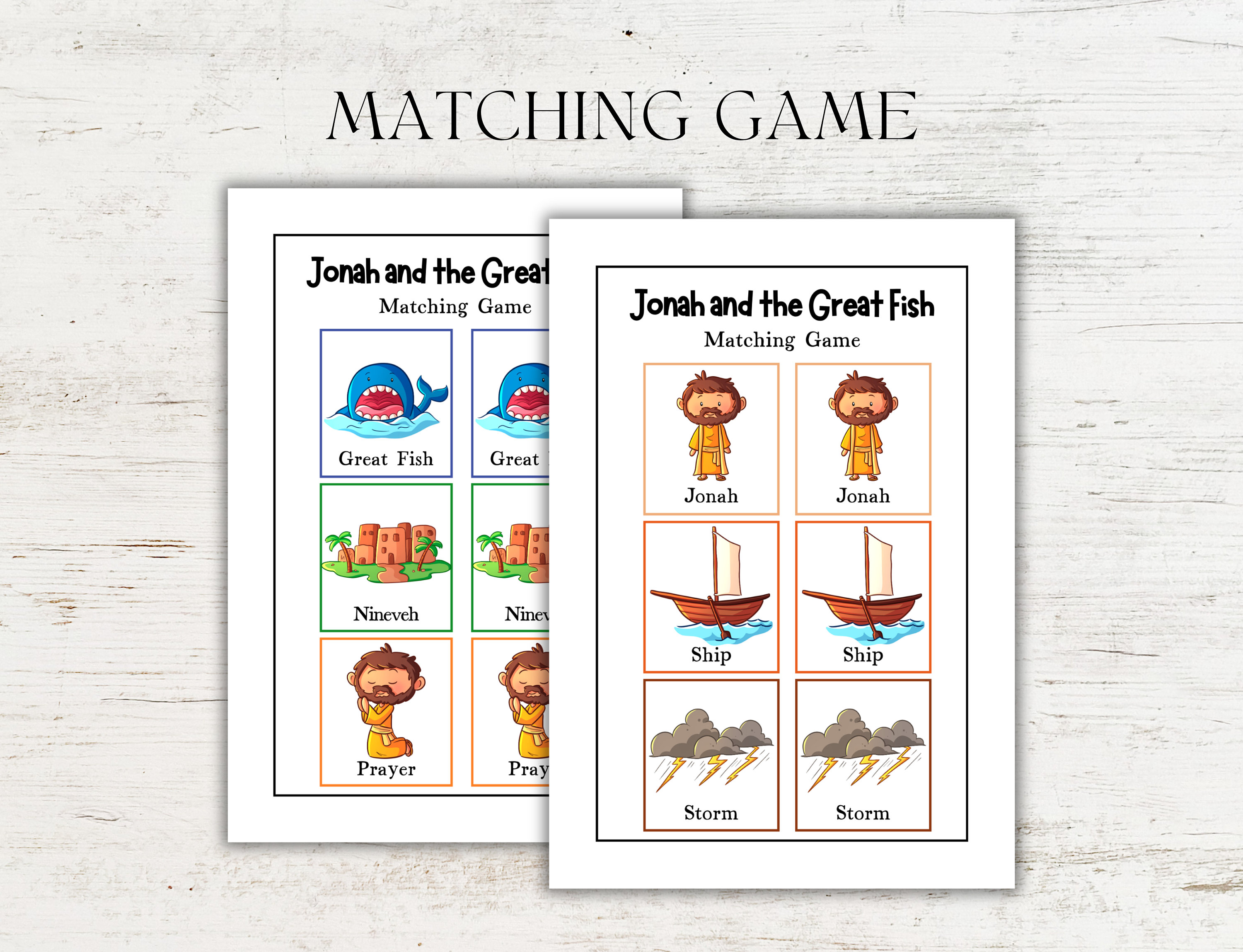 Jonah and the Great Fish Activities Pages, Jonah Story for Kid, Sunday School Craft, Jonah and ...