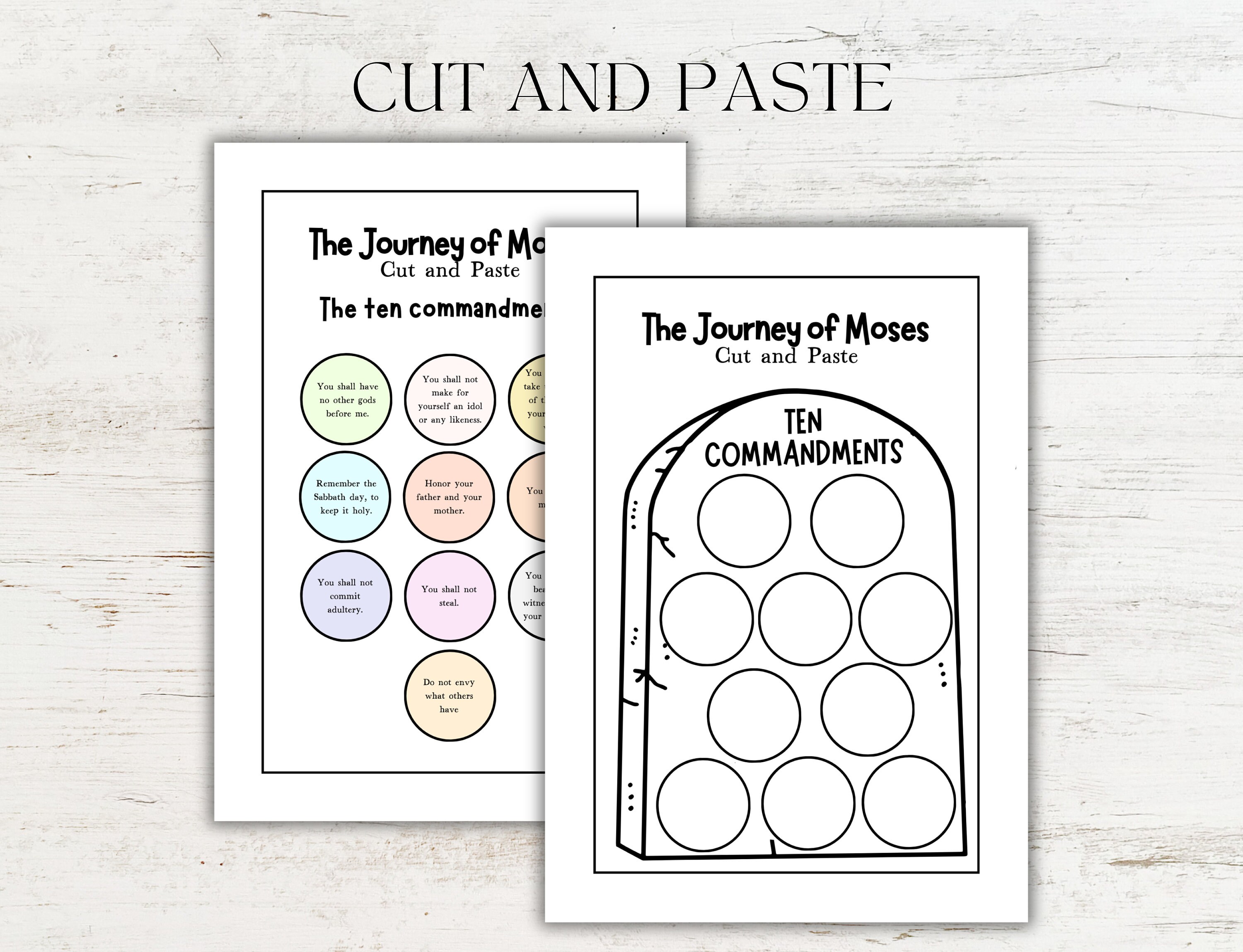The Journey of Moses Activity Pages for Kids, Printable Kids Bible ...