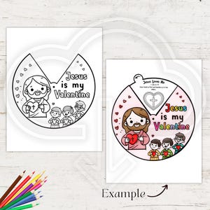Jesus is My Valentine - Coloring Wheel for Kids | Christian Activity ...