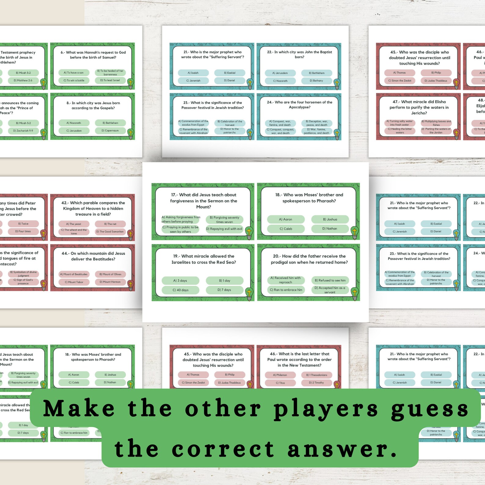 Bible Trivia Cards Bible Trivia Questions Printable Bible Trivia Church ...