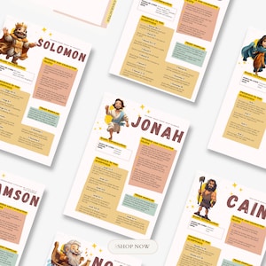 Bible Studies for Children, History of 54 Biblical Heroes, Bible ...