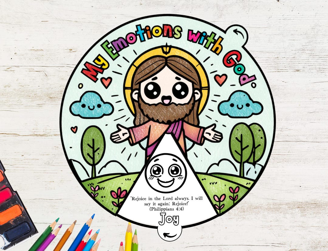 My Emotions With God Coloring Wheel | Bible Activity | Bible Lesson ...
