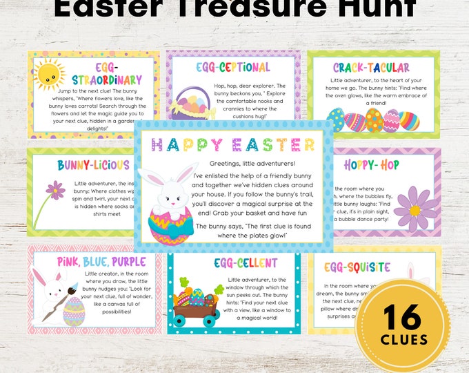 Easter Scavenger Hunt Indoor, Treasure Hunt for Kids, Scavenger Hunt ...