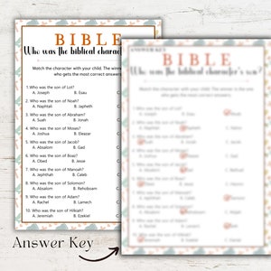 Bible Games, Who Was the Biblical Character's Son Game, Bible Games for ...
