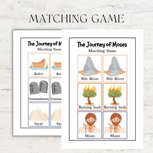 The Journey of Moses Activity Pages for Kids, Printable Kids Bible ...