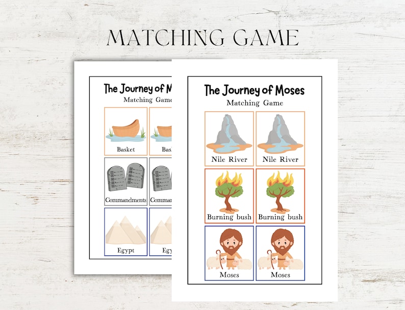 The Journey of Moses Activity Pages for Kids, Printable Kids Bible ...