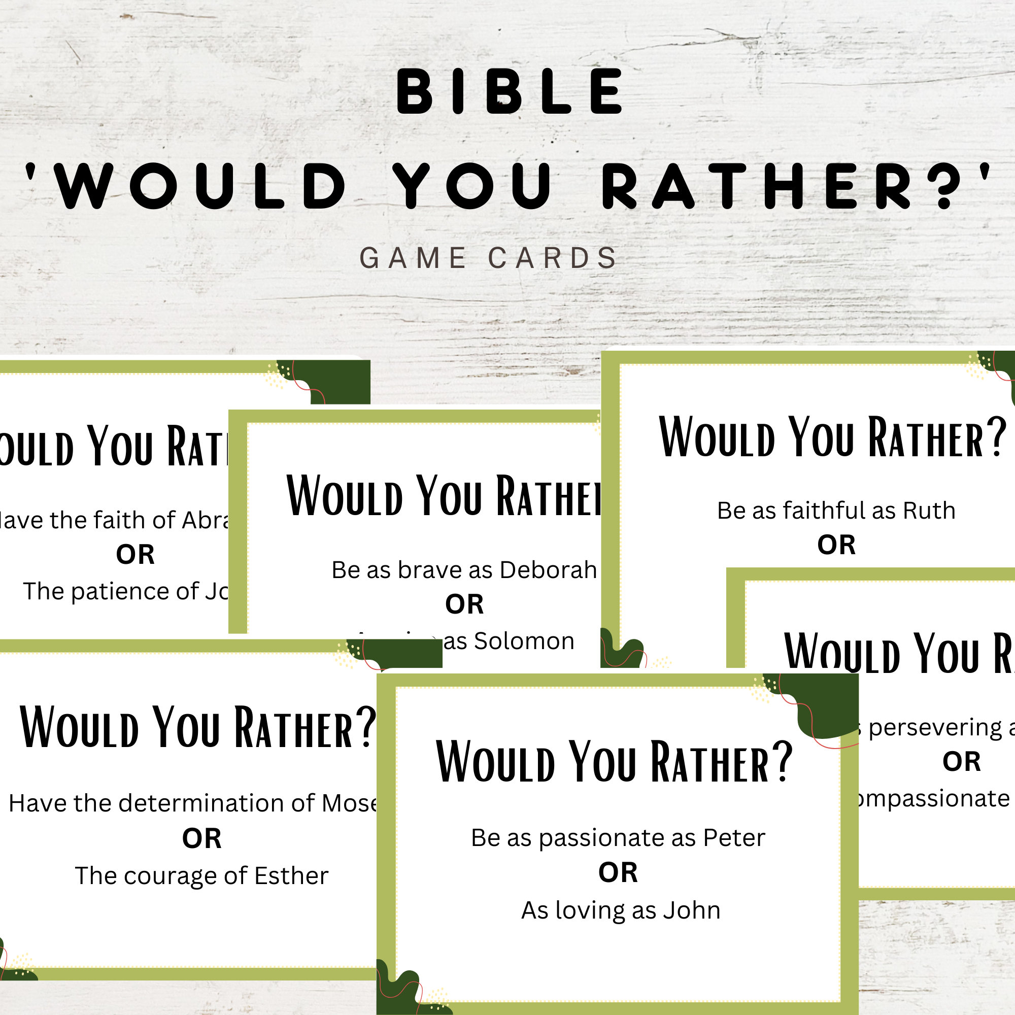 Bible would You Rather Questions would You Rather Bible This or That ...