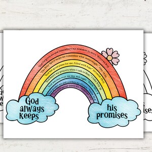 God's Promises | Rainbow Craft | Sunday School Lesson | Kids Printable ...