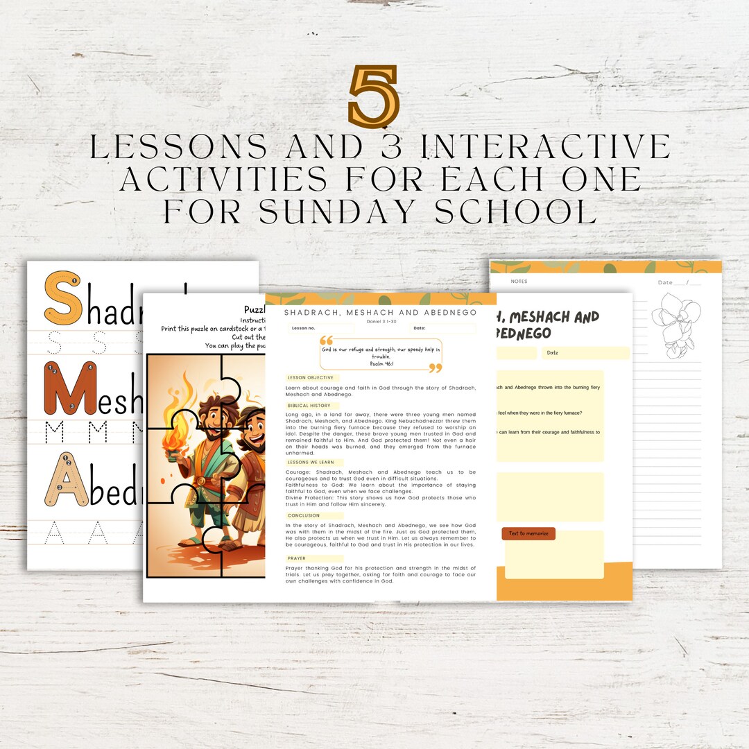 5 Lesson Plans and Interactive Activities for Sunday School Teachers ...