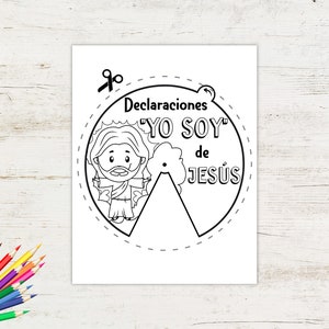 I Am Statements of Jesus Coloring Wheel IN SPANISH| Printable Bible ...