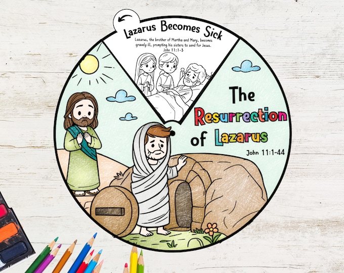 Raising of Lazarus Sunday School Craft, Bible Story Activities, Jesus ...