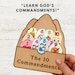 10 Commandments Pocket Craft for Kids | Bible Coloring Activity ...