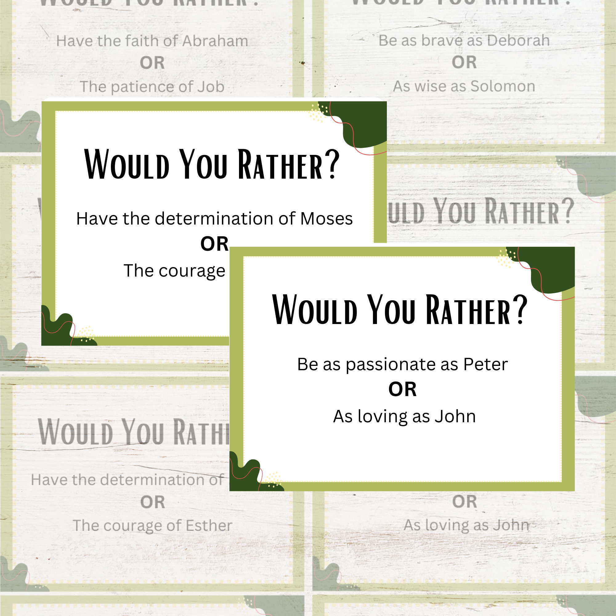 Bible would You Rather Questions would You Rather Bible This or That ...