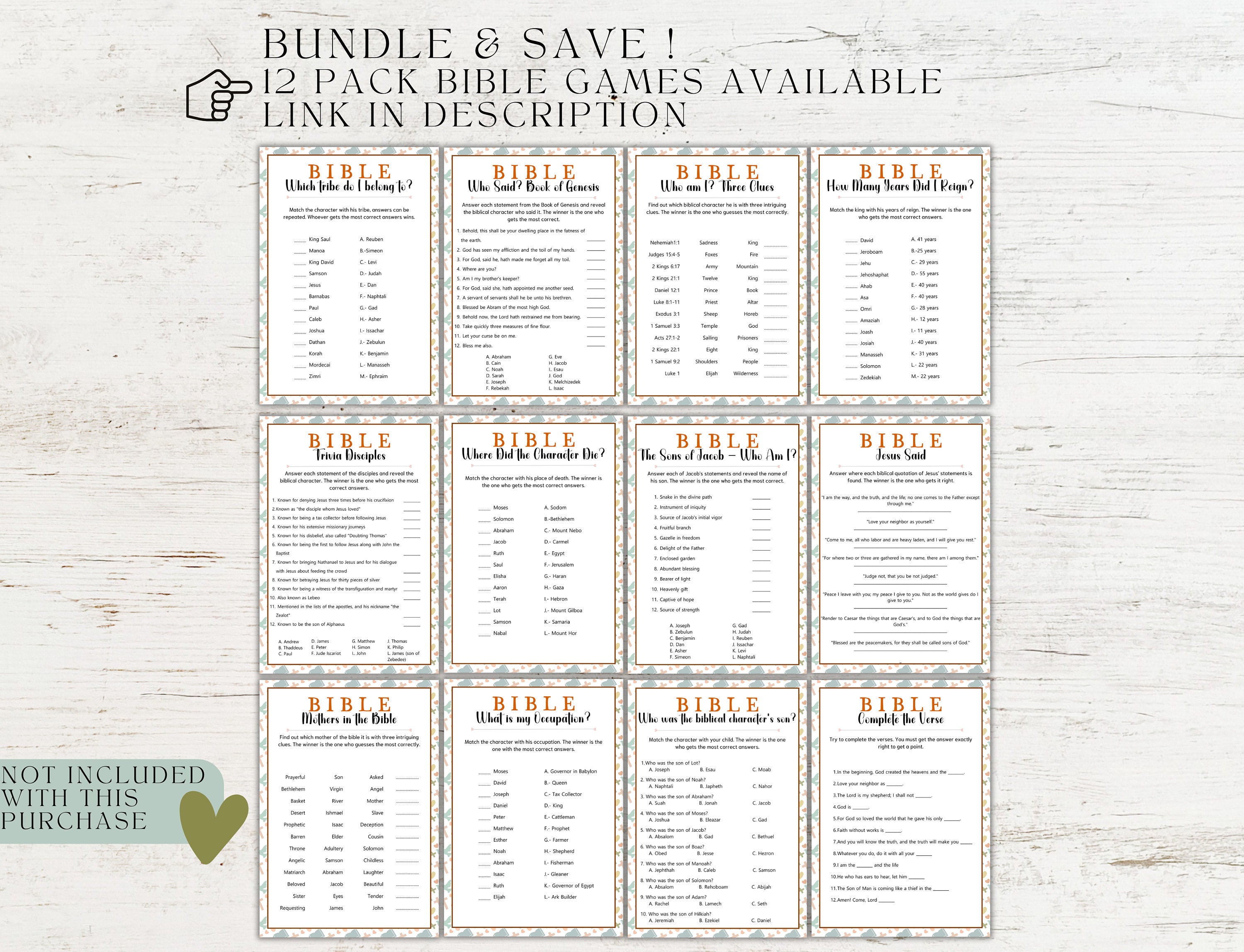 Bible Games, Who Was the Biblical Character's Son Game, Bible Games for ...