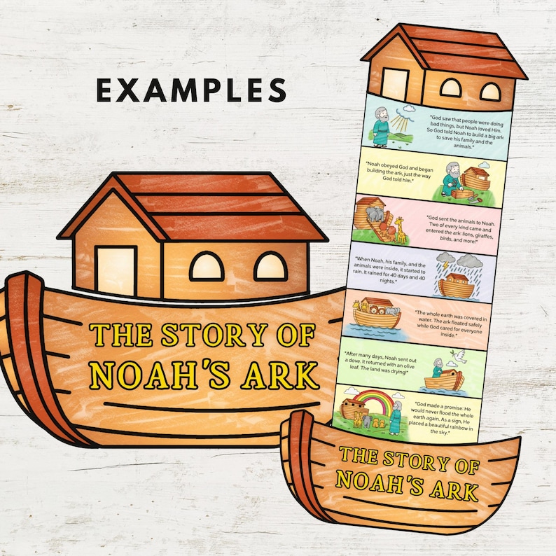 Noah’s Ark Folding Surprise Bible Craft | Sunday School Activity for ...