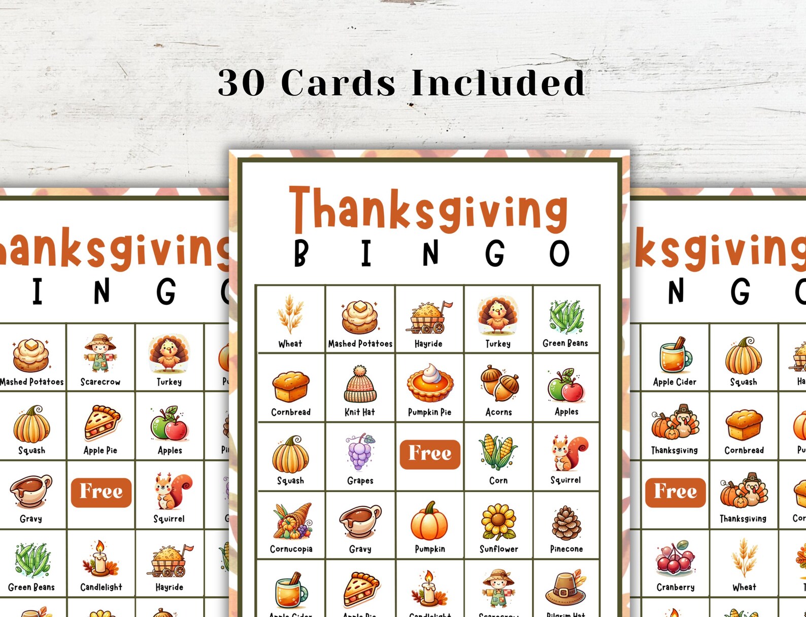 Thanksgiving Bingo, Thanksgiving Activity, Kids Thanksgiving Party Game ...