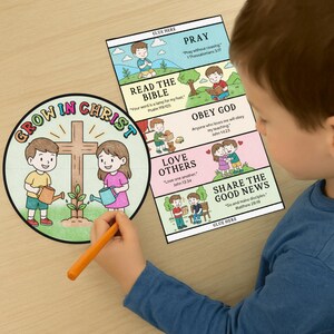 Grow in Christ Folding Surprise Bible Craft, Bible Lesson for Children ...