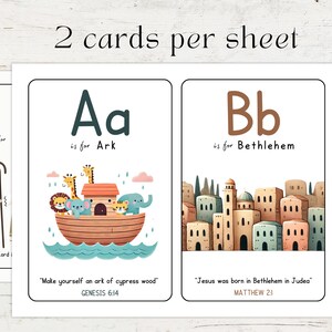 ABC Bible Scripture Flash Cards | Christian Alphabet Card Set | Kids ...