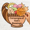 Give Thanks Cornucopia Thanksgiving Prayer Bible Craft Activity, Sunday ...
