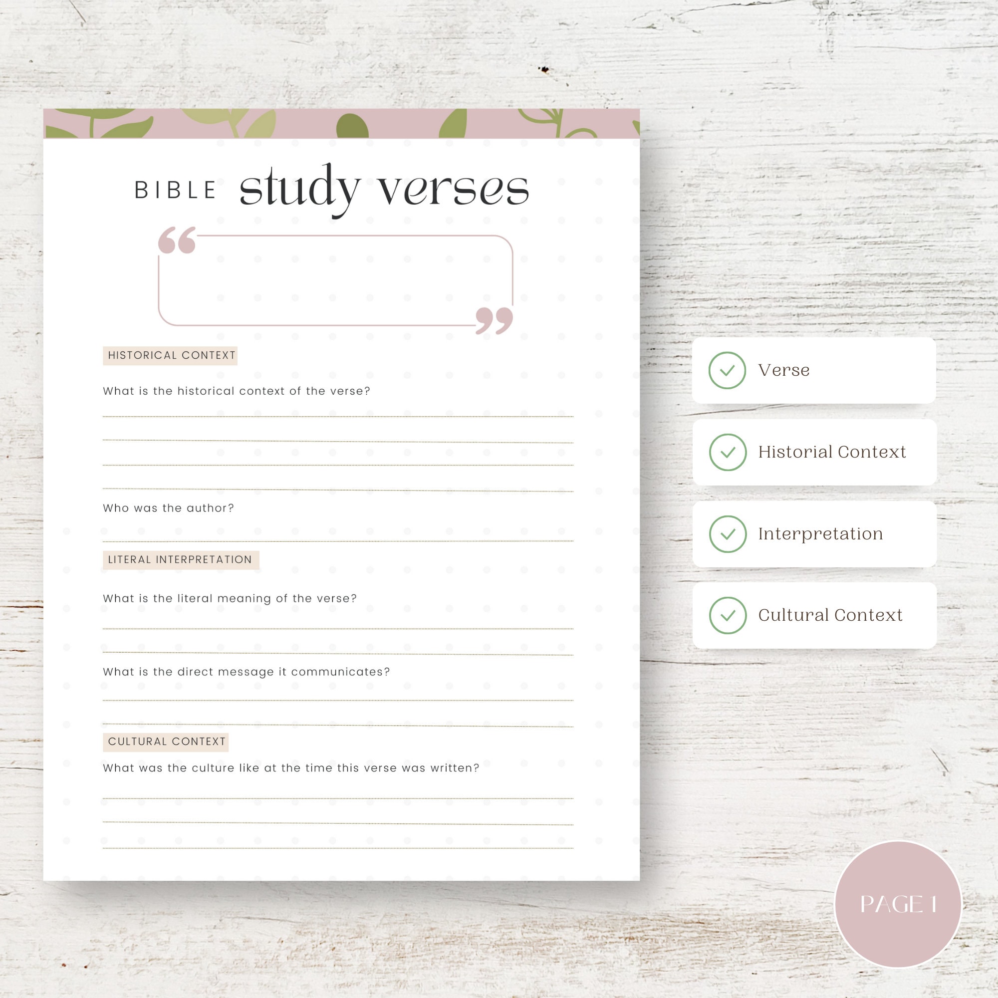 Digital Bible Study Verses, Bible Study Worksheet, 2023 Bible Study ...