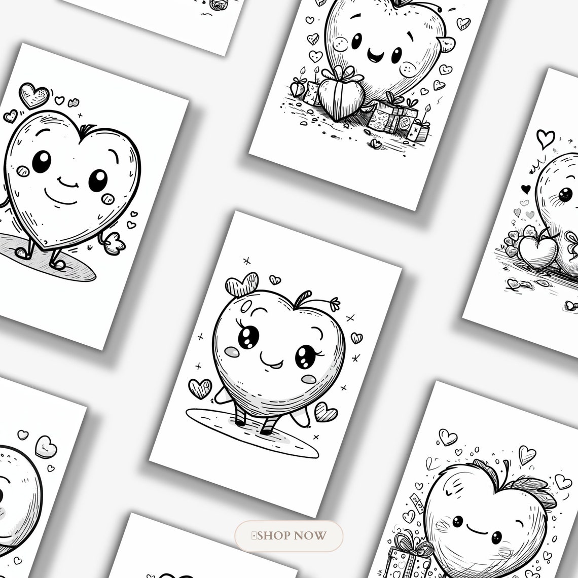 Valentines Day Heart Coloring Page Hearts Heart Coloring Page Color ...