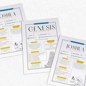 Printable Bible Study Guides | Lesson for Each Book of the Bible | Study Guides for Each Book - Etsy