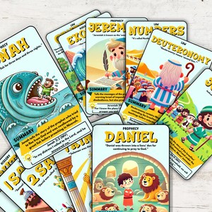 66 Bible Book Educational Cards, Activity for Kids, Christian Education ...