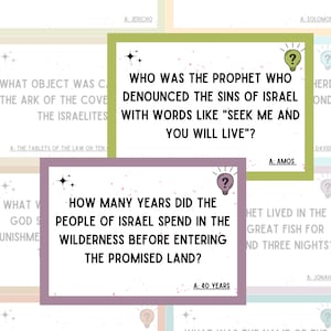 120 Bible Trivia Cards | Bible Trivia Questions | Printable Bible ...