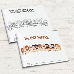 Last Supper Printable for Kids, Printable Mini Book, Story of Easter ...