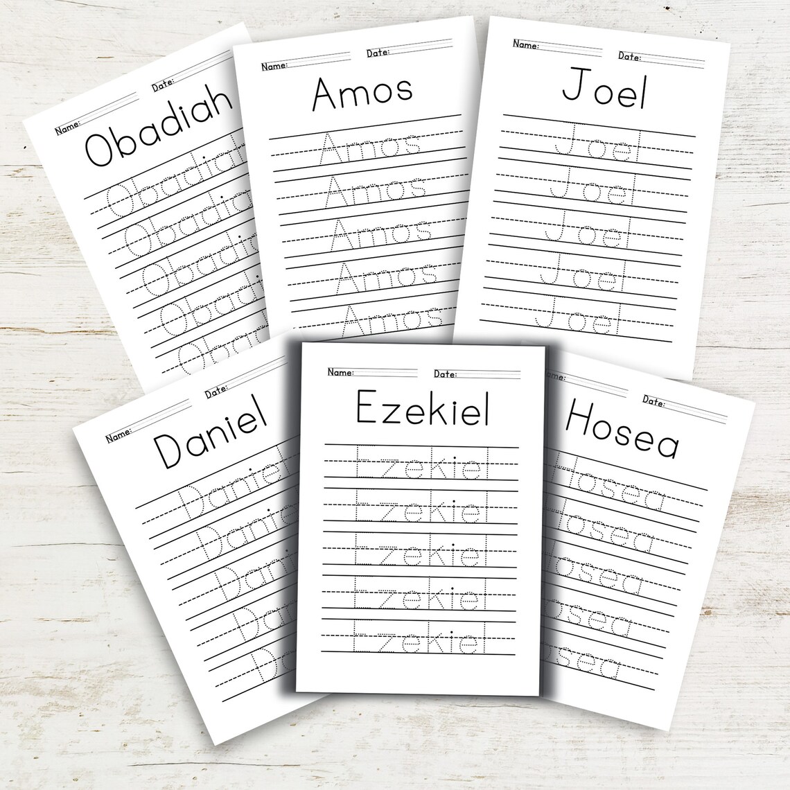 Names Tracing Sheet Handwriting Practice Biblical Book Names Tracing ...