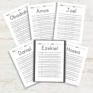 Names Tracing Sheet Handwriting | Practice Biblical Book Names Tracing ...