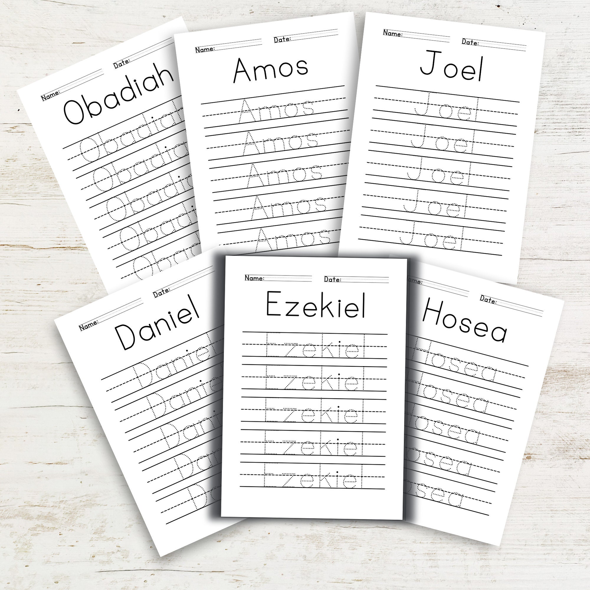 Names Tracing Sheet Handwriting | Practice Biblical Book Names Tracing ...