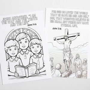 75 Verse Bible Coloring Book, Bible Verse Coloring Pages, Faith Based ...