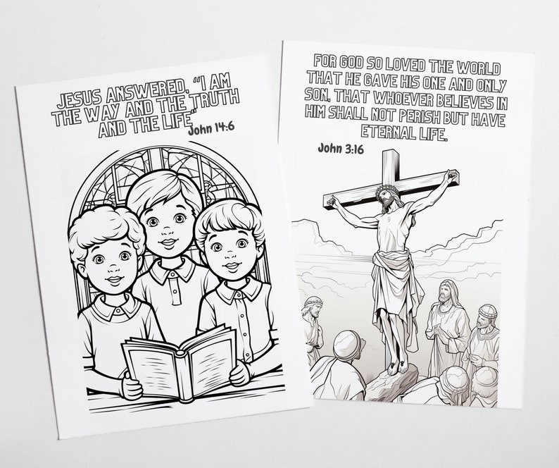 Libro para colorear de la Biblia de 75 versículos, páginas para ...