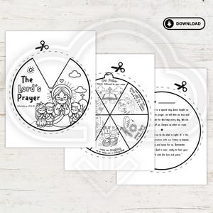 The Lord's Prayer Coloring Wheel | Printable Bible Activity ...