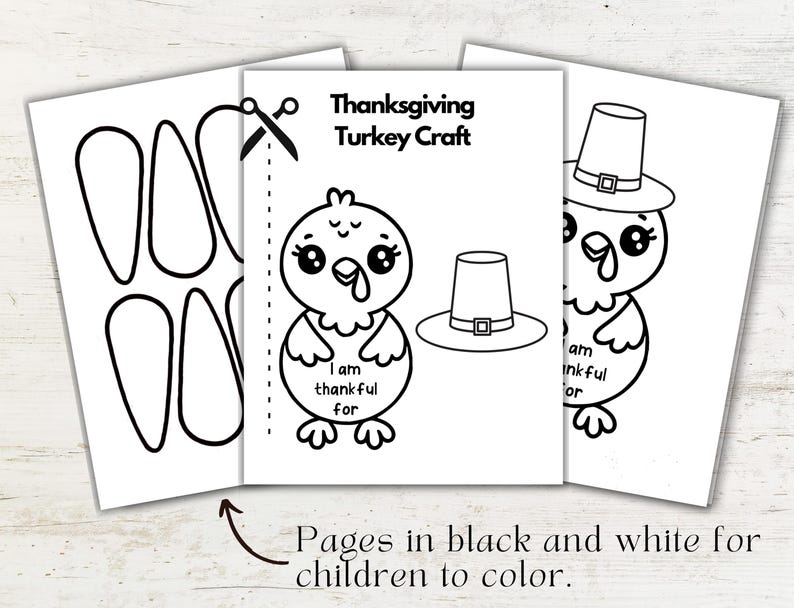 Thankful Turkey Craft for Kids, Thanksgiving Activity, Gratitude ...