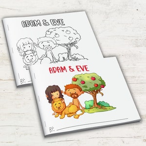 Adam and Eve Printable for Kids, Printable Mini Book, Kids Crafts ...
