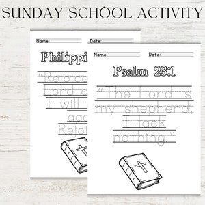 100 Bible Verses Tracing Sheets | Teach Bible Verses | Kids Bible ...