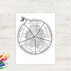 Joshua and the Battle of Jericho - Coloring Wheel | Bible Story Wheel ...