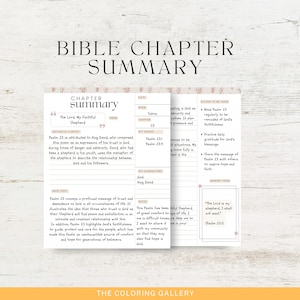 Printable Bible Chapter Summary Template: Organize Your Bible Study ...