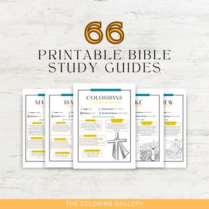 Printable Bible Study Guides Lesson for Each Book of the Bible Study ...