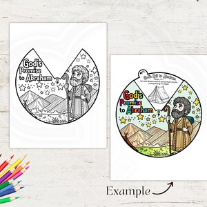 God's Promise to Abraham Coloring Wheel | Bible Story Activity for Kids ...