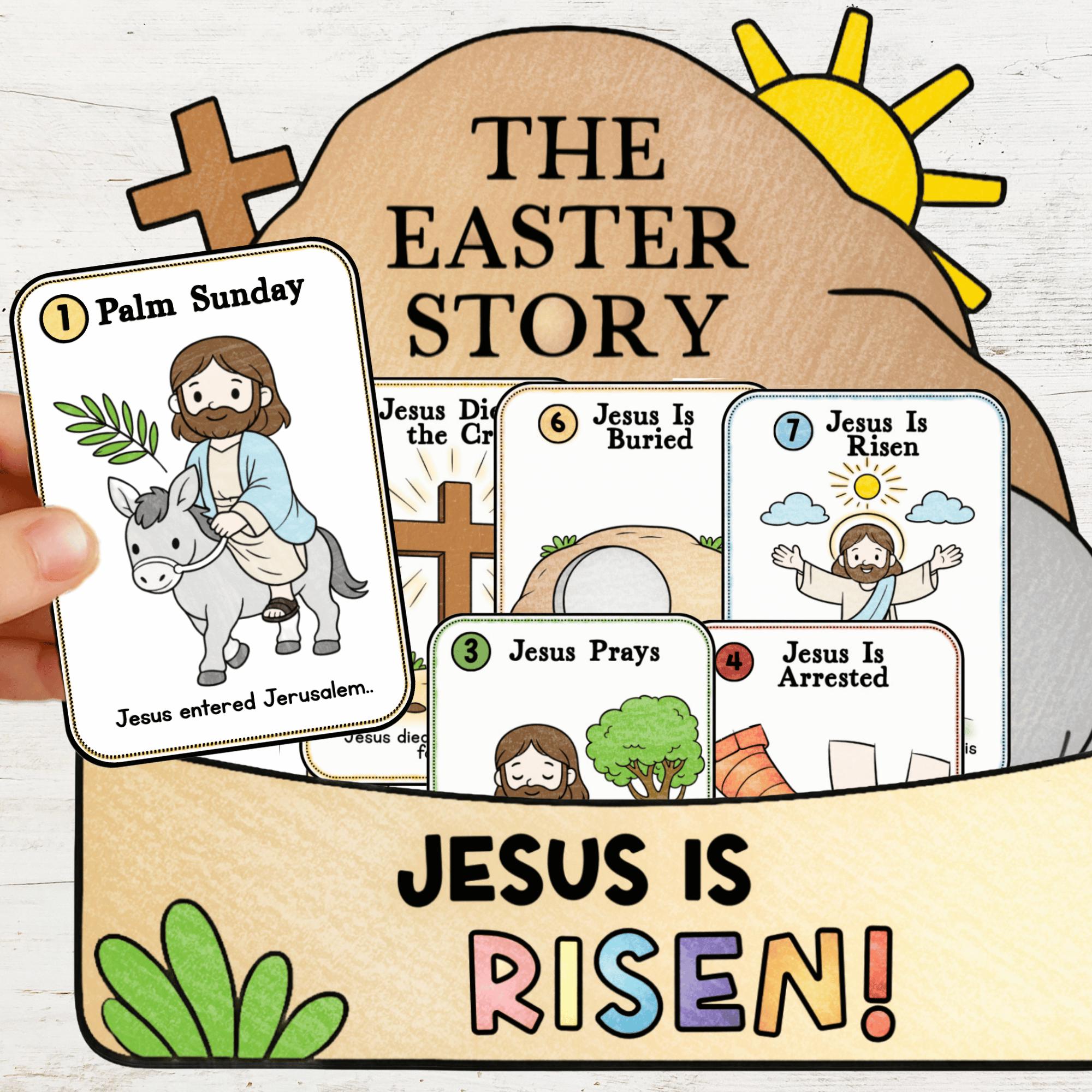 Easter Story Pocket Craft for Kids | Printable Resurrection Activity ...