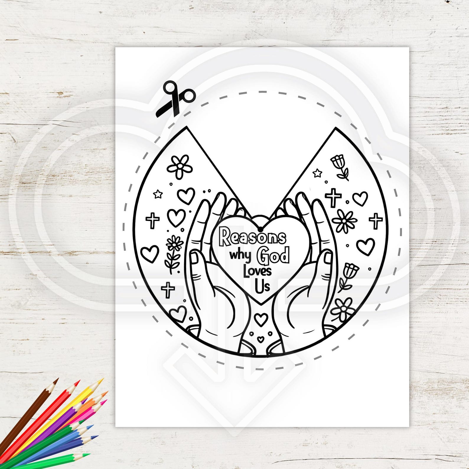 Reasons Why God Loves Us - Coloring Wheel for Kids | Christian Activity ...
