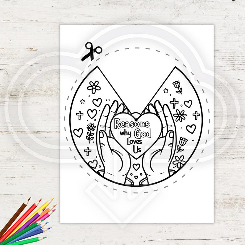 Reasons Why God Loves Us - Coloring Wheel for Kids | Christian Activity ...