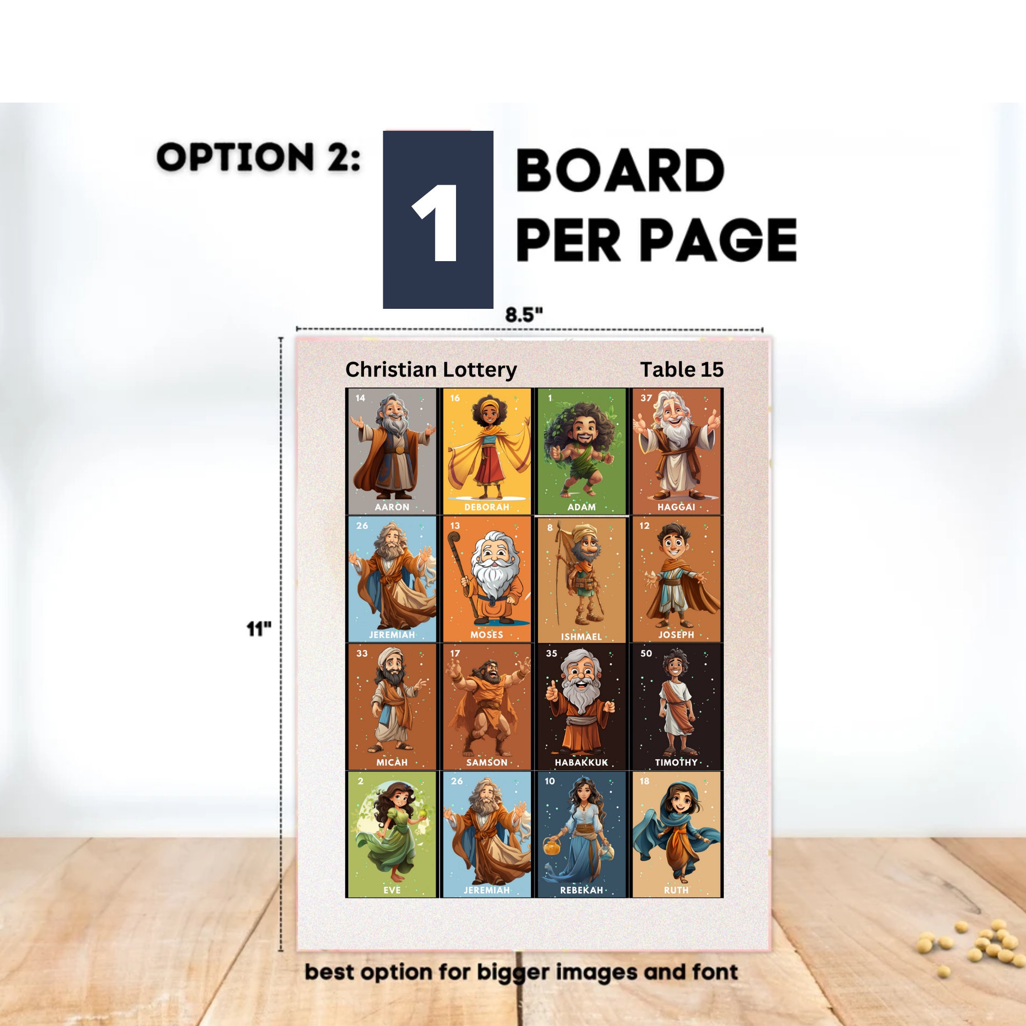 Christian Bible Lottery Game Bingo Bible Bible Edition Game Bible ...