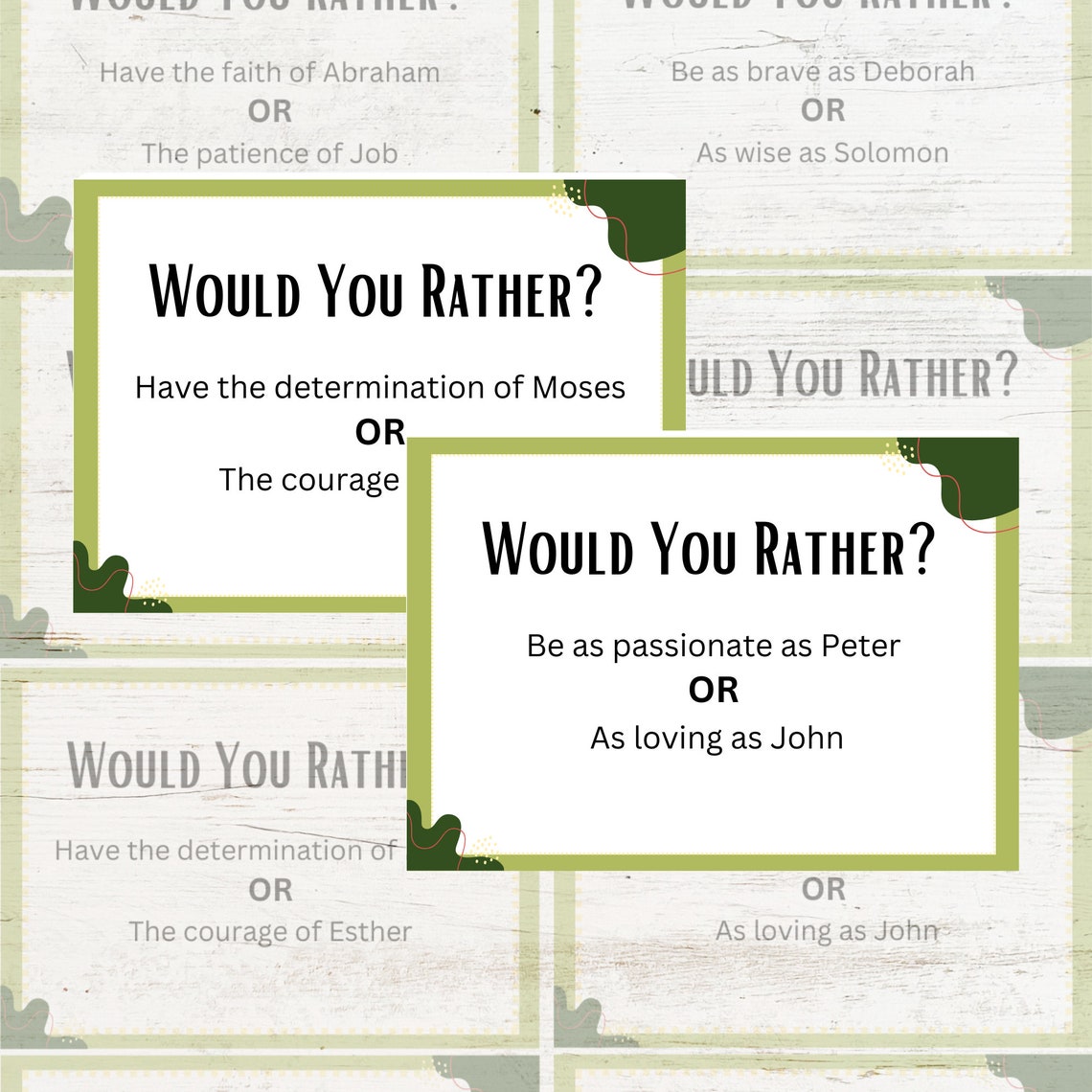 Bible would You Rather Questions would You Rather Bible This or That ...