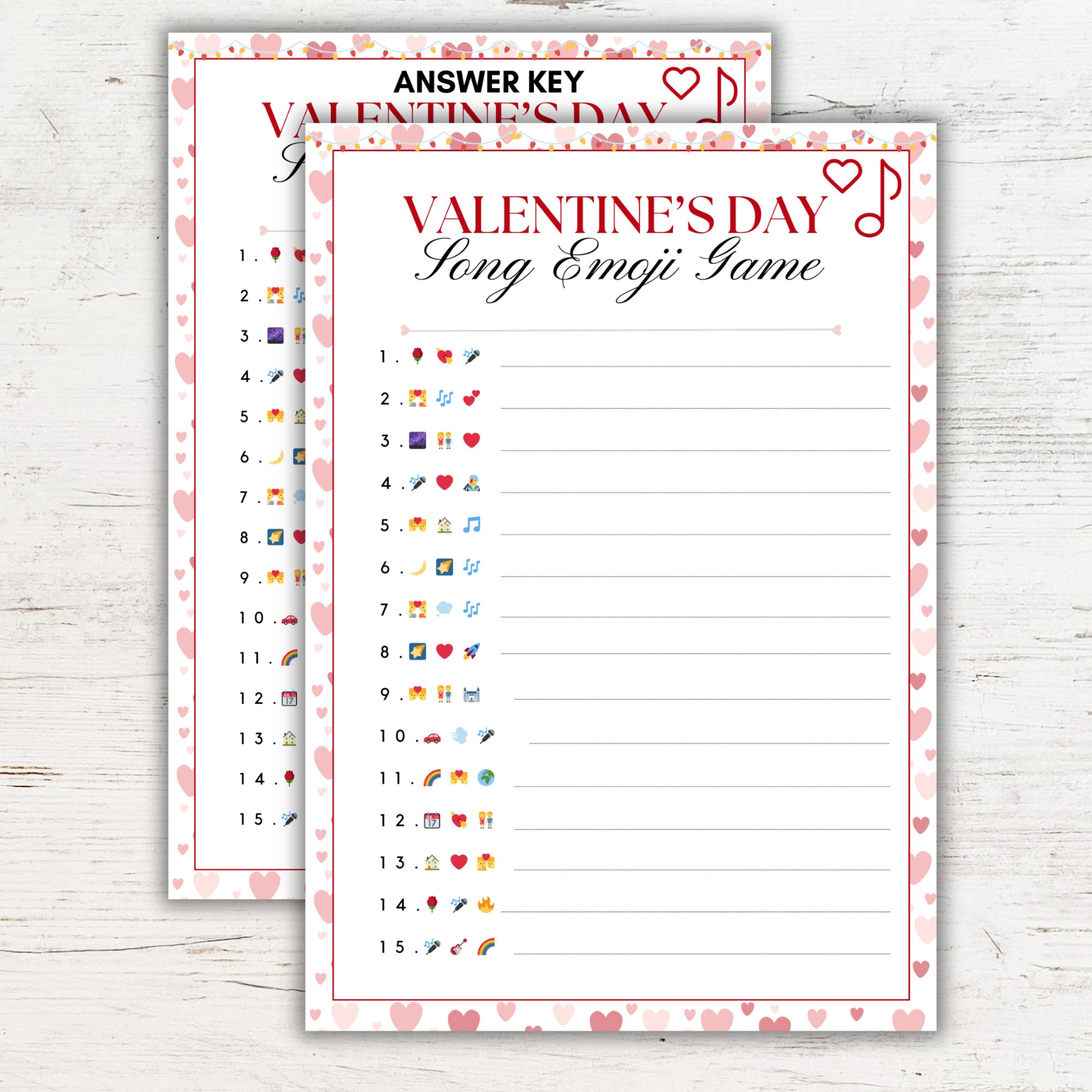 Valentines Day Song Emoji Game | Valentines Day Party Game | Valentines ...