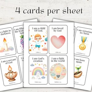 100 Educational Biblical Affirmation Cards for Kids, Christian ...