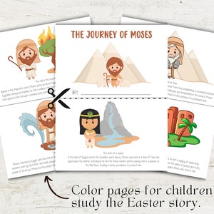 The Journey of Moses Printable for Kids, Printable Mini Book, Kids ...